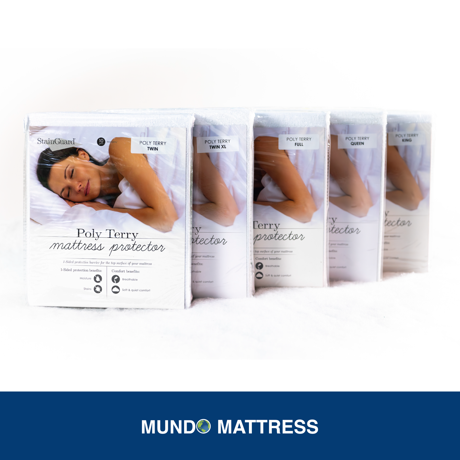 #Stain Guard Poly Terry Mattress Protector - Mundo Mattress